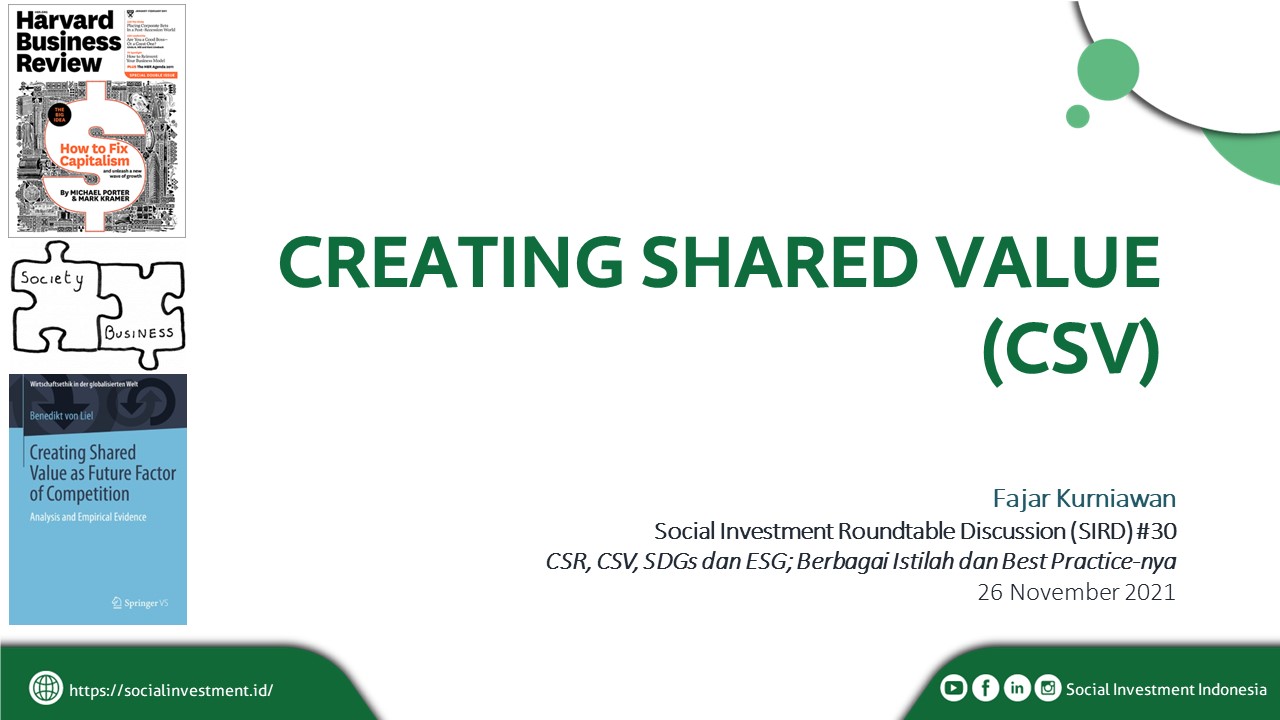Creating Shared Value (CSV) - Social Investment Indonesia